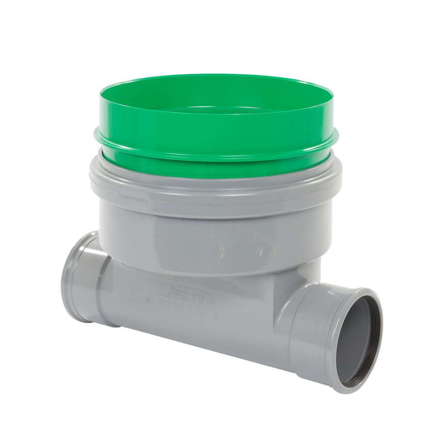 Inspectieput | 2x 125 mm, groene deksel | Wildkamp.nl