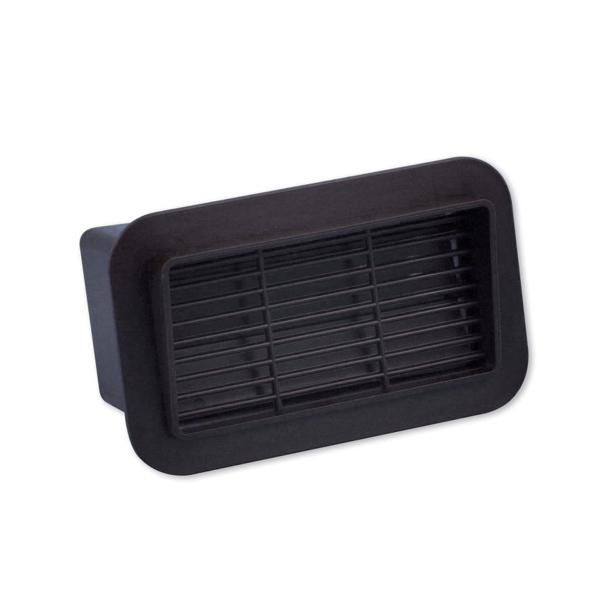 Ventilatierooster | 110 x 54 mm, 2 lamellen, bruin | Wildkamp.nl