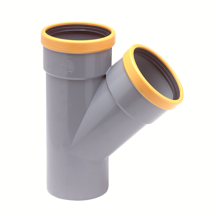 T-stuk 45° | 125 mm, SN8 | Wildkamp.nl