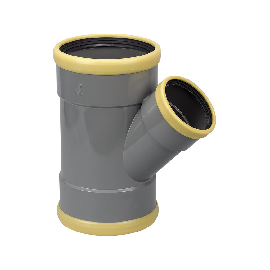 T-stuk 45° | 200 x 125 mm, SN8 | Wildkamp.nl