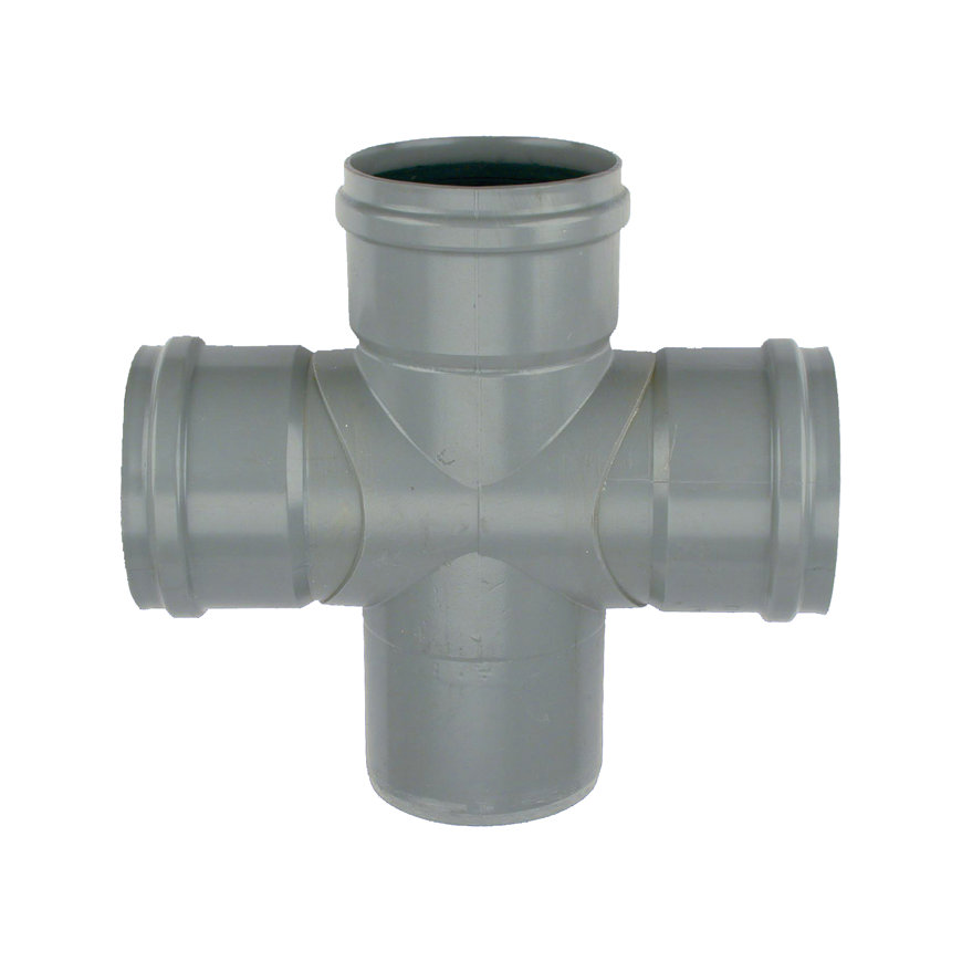 Dubbel T-stuk 88° | 125 mm, SN4 | Wildkamp.nl